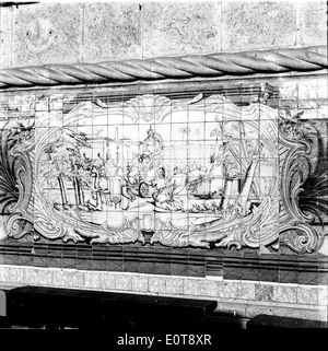 A photograph of the Alcobaça Monastery in Portugal, featuring the tomb ...