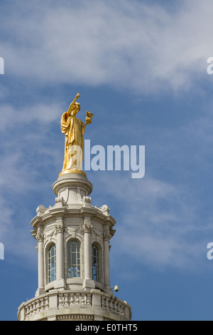 statue of "Miss Forward" on top of the capitol building in Madison ...