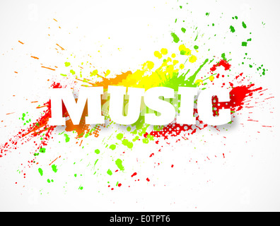 beautiful abstract colorful collage with music notes Stock Photo - Alamy