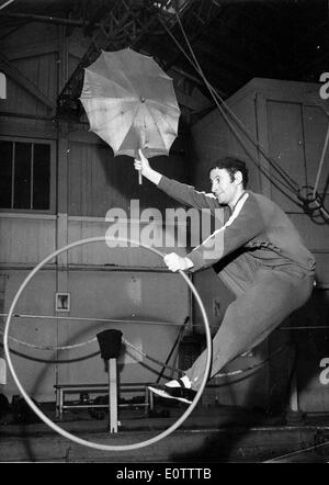 French mime Marcel Marceau miming Stock Photo - Alamy
