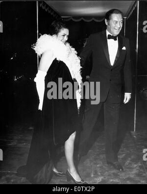 Actors Rex Harrison and Rachel Roberts arrive at event Stock Photo - Alamy