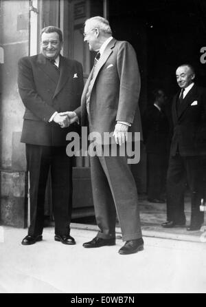 French Prime Minister Joseph Laniel Stock Photo - Alamy