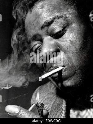 Louis Armstrong Jazz Musician May 1956 during his first concert in ...