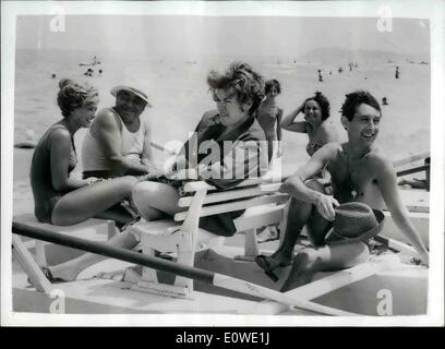 Sophia Loren with her sister, Anna Maria Villani Scicolone (aka Anna Maria Mussolini), circa ...