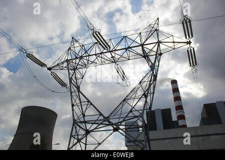 Obiliq, Kosovo. 9th May, 2014. A resident of Obiliq hears lectures of ...