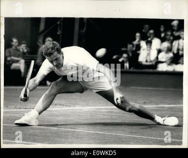 Jul. 01, 1963 - WIMBLEDON TENNIS. PHOTO SHOWS: C.KUNNKE (Germany) in ...