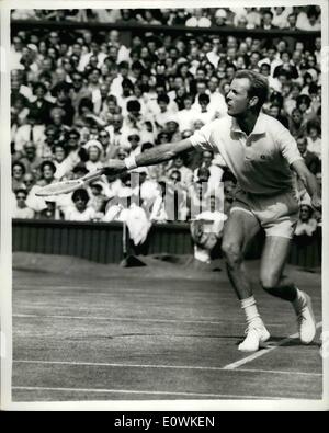 Jul. 07, 1963 - Wimbledon Tennis - Men's Semi-final; Photo Shows ...