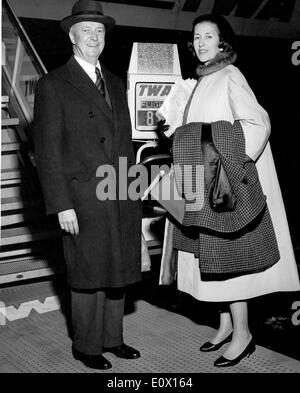 U.S. Ambassador to France David Bruce and his wife Evangeline Bruce ...