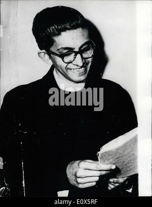 1965, historical, Roman catholic priest inside a modern built church ...