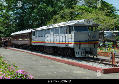 Old train on display in Coronation Park or Taman Bunga Merdeka in ...