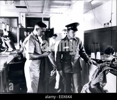 Aug. 08, 1965 - Army basic training center Fort Dix, N.J. Drill ...
