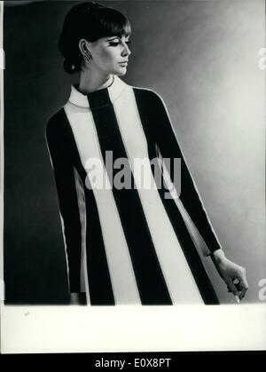 Sep. 09, 1965 - Paris Fashions: Black Woollen Jersey Dress With White ...