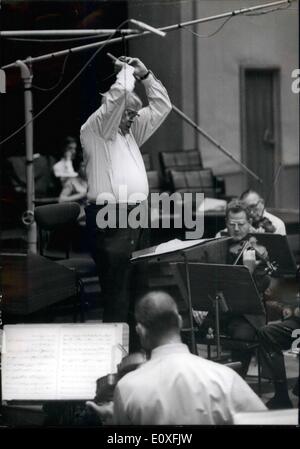 Sep. 09, 1966 - Charles Munch, conductor at rehearsal, Paris Radio ...
