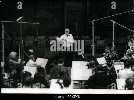 Sep. 09, 1966 - Charles Munch, conductor at rehearsal, Paris Radio ...