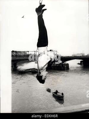 Upside Down Straight Jacket Escape man tied up hanging upside down by a ...