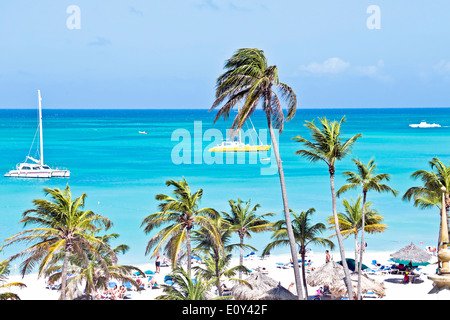 Sailing in the blue caribic sea Stock Photo - Alamy