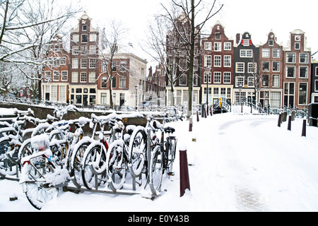 Snowy Amsterdam in the Netherlands Stock Photo - Alamy