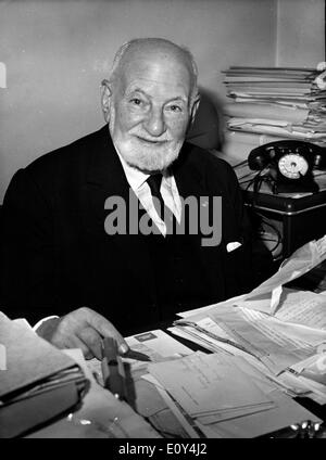 Oct 10, 1968; Paris, FRANCE; The French Jurist RENE CASSIN deputy ...