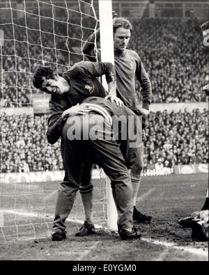 Chelsea trainer Harry Medhurst shows off the FA Cup, won by Chelsea in ...