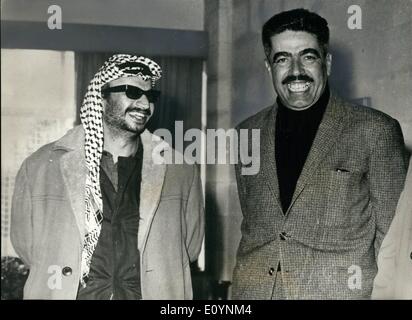 Palestine Liberation Organisation chairman Yasser Arafat second right ...