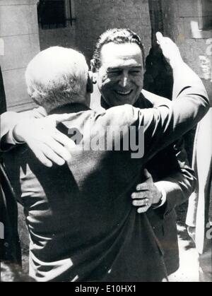 Former Argentine President Juan Peron, with Nelida (Nelly) Rivas, in ...