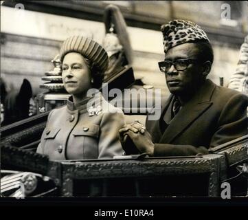 Dec. 12, 1973 - President Mobutu At Buckingham Palace. President Mobutu ...