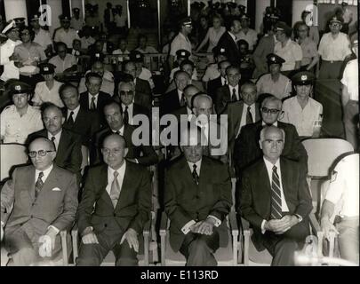 Jul. 07, 1975 - Greek Junta Trial. Left: Patakos, second row center ...