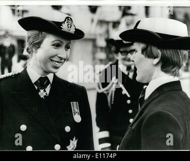 PRINCESS ANNE, CHIEF COMMANDANT OF THE WOMEN'S ROYAL NAVAL SERVICE AT ...