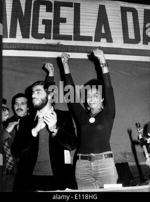 Fania Jordan, sister of Angela Davis, sneaks a last peek back as she is ...