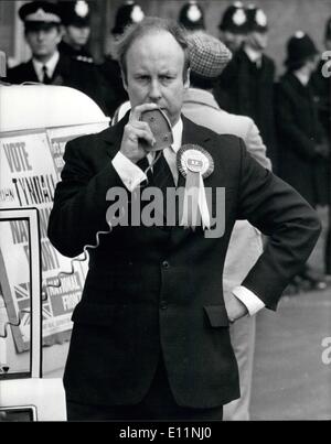 John Tyndall chairman of the National Front political party London 1975 ...