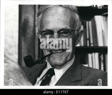 Nov. 11, 1979 - Theodore Schultz Nobel Prize for Economics: American Theodore W. Schultz, Prof ...