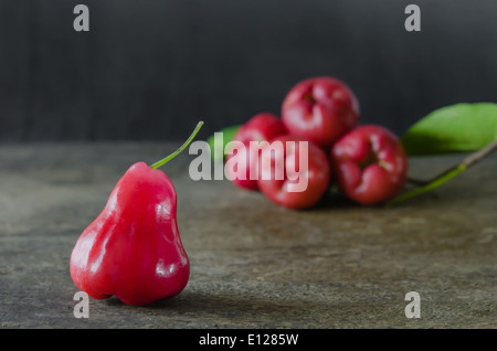 still life of rose apple or chompu on wooden Stock Photo - Alamy