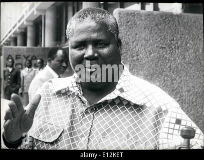 Feb. 24, 2012 - Nkomo Rhodesia: Joshua Nkomo, one of the leaders of the ...