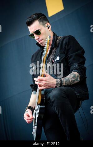 Canadian rock band 'Theory of a Deadman' performs live in concert at ...