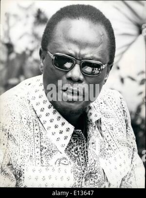 Feb. 28, 2012 - Dr Holden Roberto, Leader of FNLA, Angolan Liberation ...