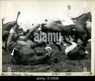 A rider falls during a horse event in Somerset, UK Stock Photo ...