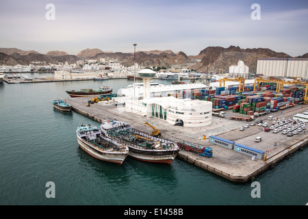 The Port Sultan Qaboos Passenger Cruise Terminal in Muscat, Oman Stock ...