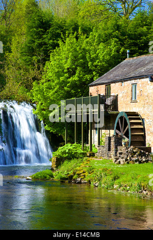 Old Mill with Waterwheel and Waterfall. Rutter Force, Appleby, Eden ...