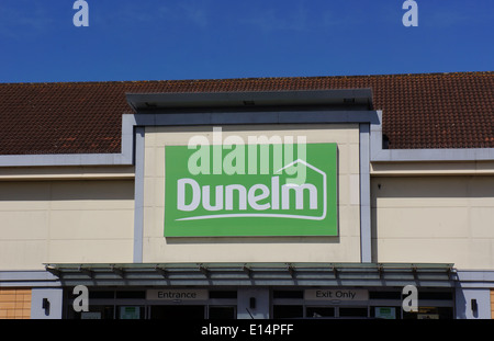 Uk retailer Dunelm - or Dunelm Mill UK shop fron and logo Stock Photo ...