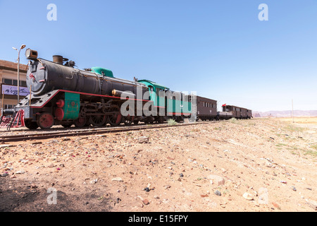 Hejaz Railway locomotive in Wadi Rum Station, Aqaba Jordan Stock Photo ...