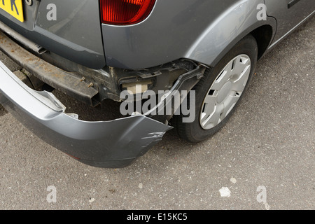 Car accident damage on rear end - USA Stock Photo - Alamy