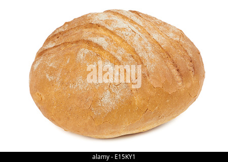 Large loaf of bread isolated on white background Stock Photo - Alamy