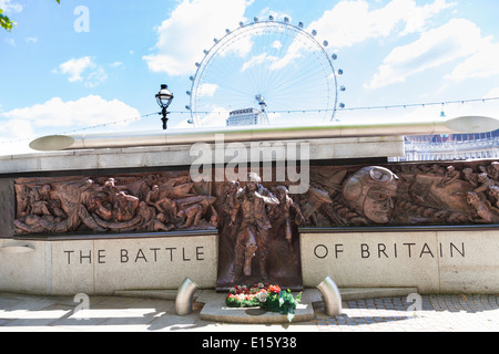 The Battle of Britain Memorial on the Victoria Embankment in central ...