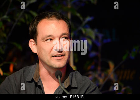 Welsh writer Cynan Jones at the Hay Festival, Hay-on-Wye, Wales, UK ...