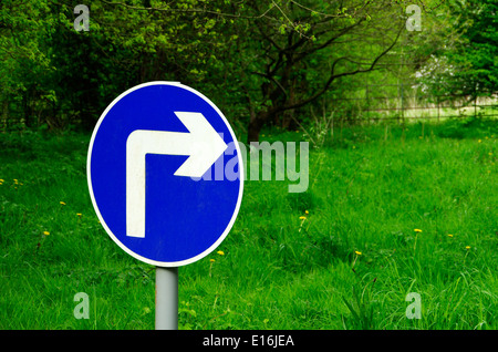 Right Turn Only Road Sign, UK Stock Photo - Alamy