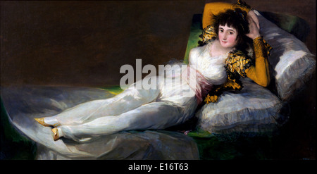 Francisco de Goya The Naked Maja painting photographed by tourists ...