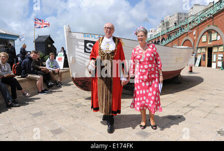 The Mayor and Mayoress of Brighton and Hove Councillor Brian Fitch and ...