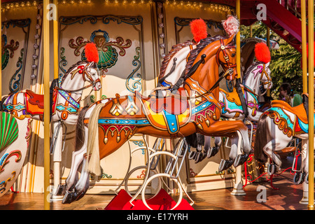 Victorian Double-Decker carousel ride at Paulton's Park, Romsey ...