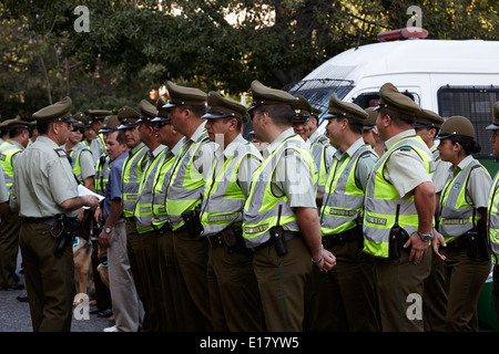 officer briefing parade carabineros de chile national police officers ...