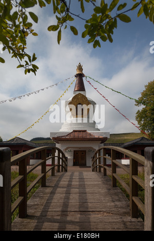 The stupa at the Buddhist monastery at Samye Ling in Dumfriesshire ...